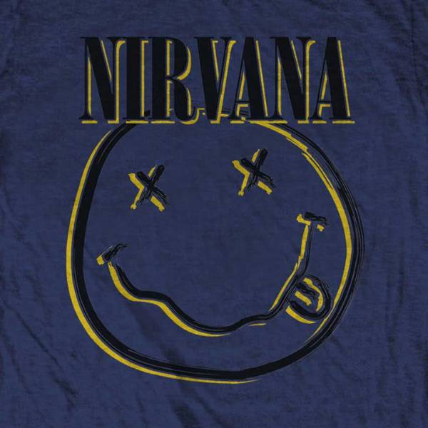 Nirvana Kids T-Shirt - Smiley Face - Blue – KidVicious.co.uk