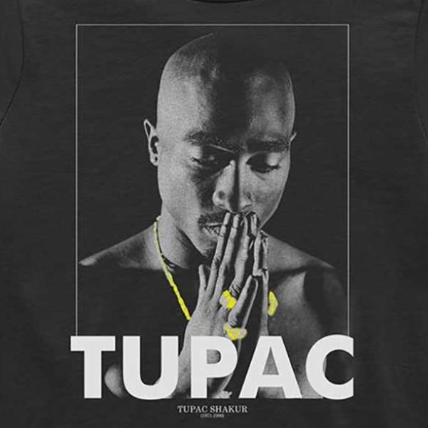 Tupac Shakur Kids Black T-Shirt - 2Pac Praying – KidVicious.co.uk